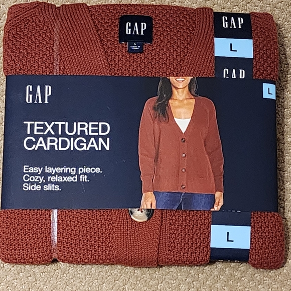 GAP | Sweaters | Gap Womens Textured Cardigan Long Sleeve Large Button ...